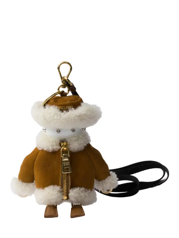 Prada Shearling Bag Charm - Honey