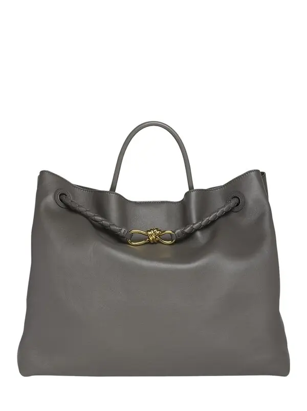 Bottega Veneta Large Andiamo Leather Top-handle Bag - Lapilli Travertine