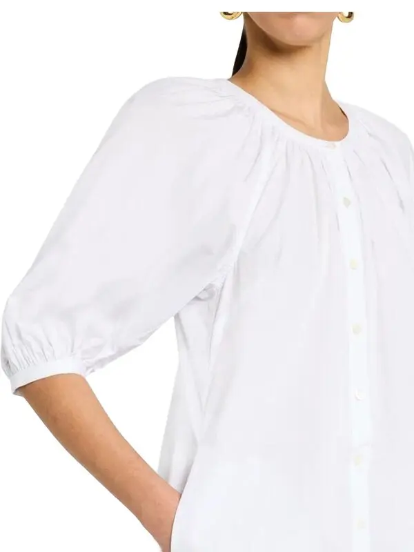 Staud Vincent Mini Shirtdress - White