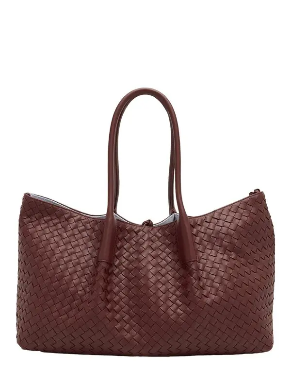 Bottega Veneta Pinacoteca Reversible Tote Bag - Madder Brown