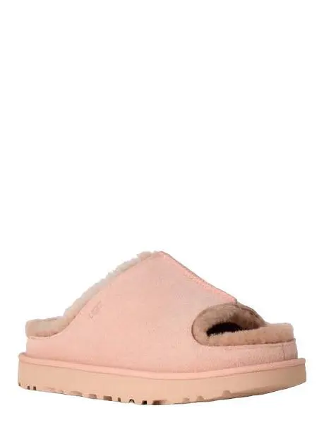 UGG Greenport Genuine Shearling Lined Slide Sandal - Beige Blush