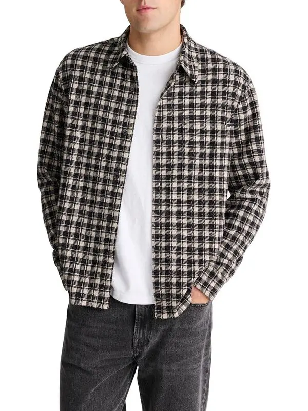 Madewell Devoe Button-up Shirt - Plaid Charcoal