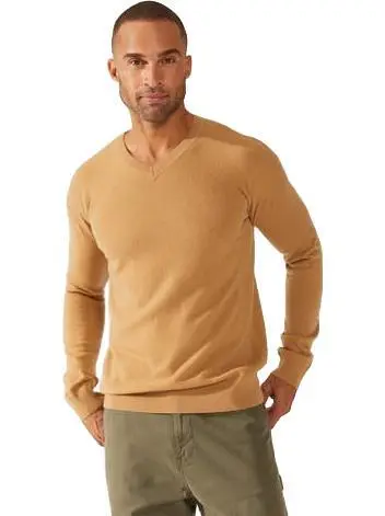 ITALIC Liam Cashmere V-neck Sweater - Camel