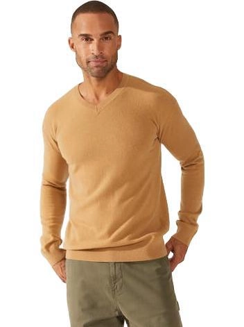 ITALIC Liam Cashmere V-neck Sweater - Camel