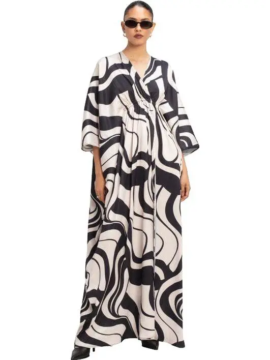 DIARRABLU Naim Maxi Wrap Dress - Luze Noir