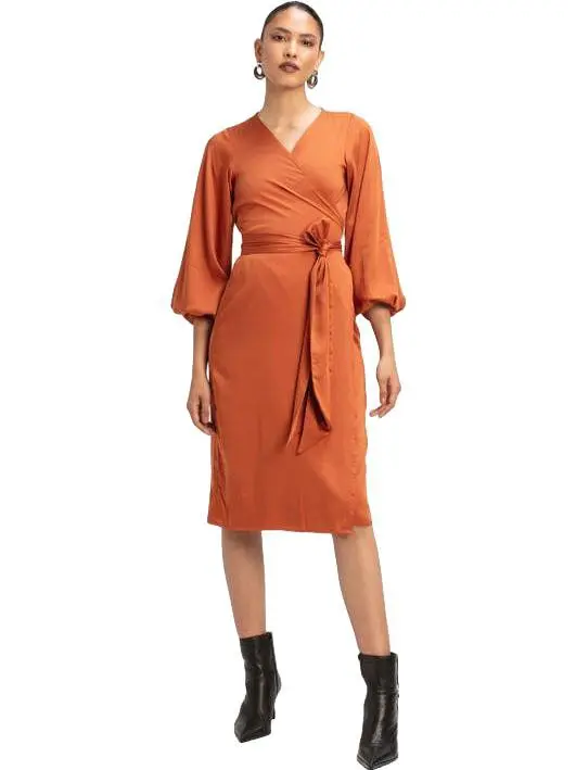 DIARRABLU Lala Midi Dress - Solid Rust