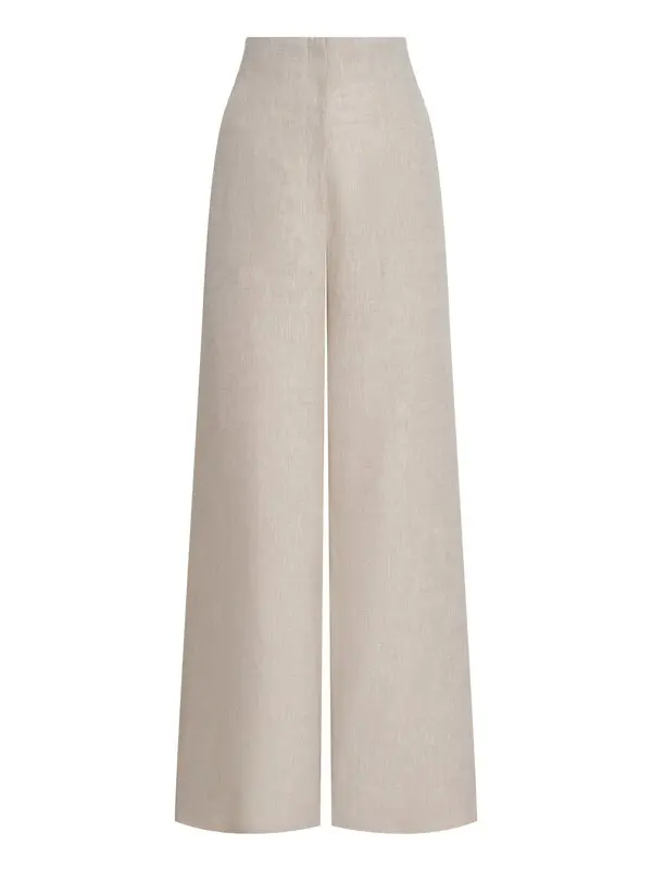 ANDRES OTALORA Me Hablas Linen Wide-leg Pants - Khaki
