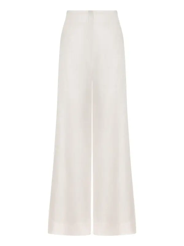 ANDRES OTALORA Me Hablas Linen Wide-leg Pants - Off-white
