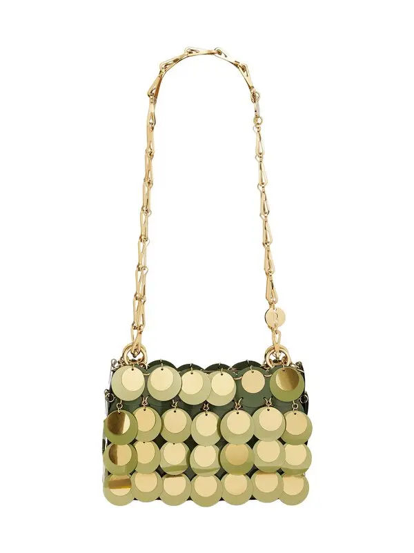 Rabanne Paillette Shoulder Bag - Green