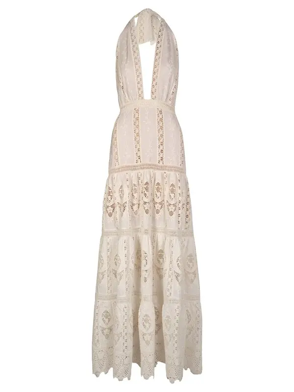Johanna Ortiz Luz Tropical Maxi Dress - Ivory