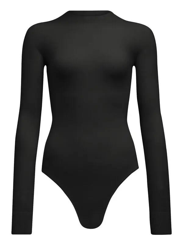 Alaïa Cashmere-wool Bodysuit - Black