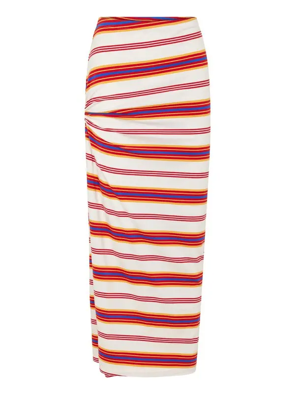 Rabanne Striped Stretch-cotton Maxi Skirt - Stripe