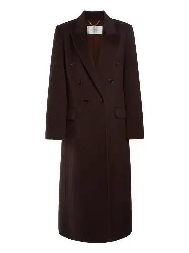 Victoria Beckham Wool Cashmere Coat - Brown