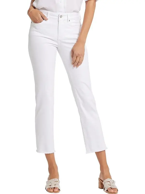 NYDJ Petites Marilyn High Rise Ankle Jeans - Optic White