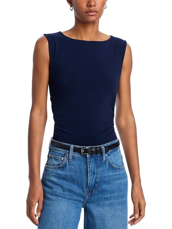 Derek Lam 10 Crosby Sophia Ruched Top - Night Sky
