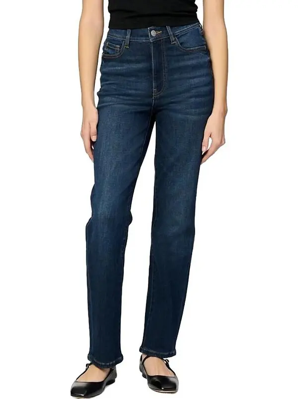 Warp + Weft High Rise Straight Leg Jeans - Vroom