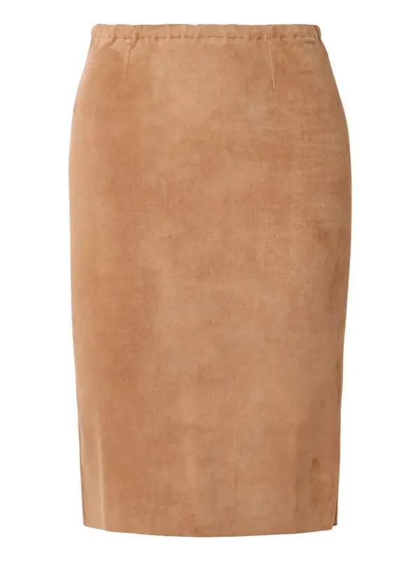 Stouls Gilda Suede Skirt - Brown