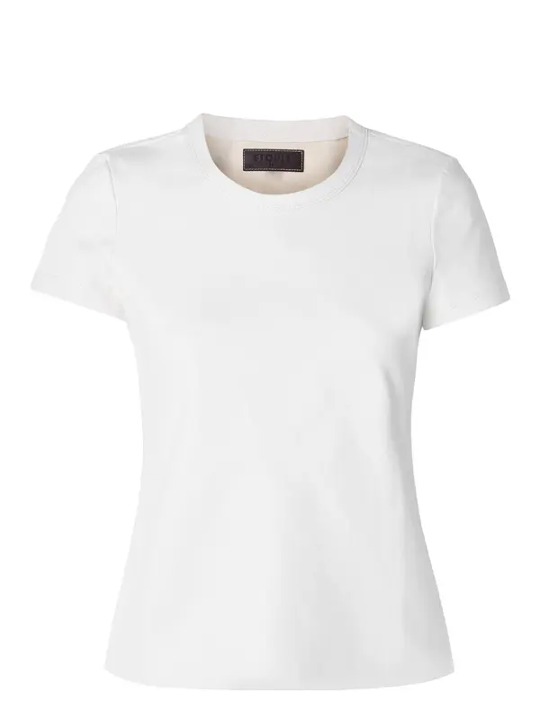 Stouls Leather T-shirt - White