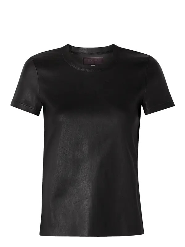 Stouls Leather T-shirt - Black