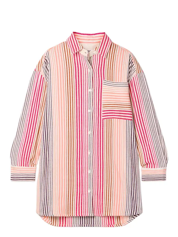 LEMLEM Mariam Striped Cotton-blend Shirt - Purple
