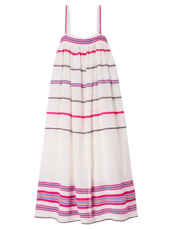 LEMLEM Eda Striped Cotton-blend Maxi Dress - Pink