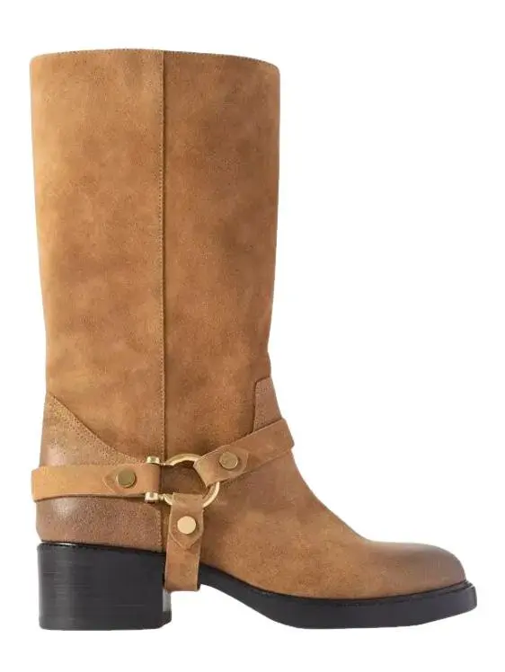 Chloé Dakota Buckled Ankle Boots - Brown