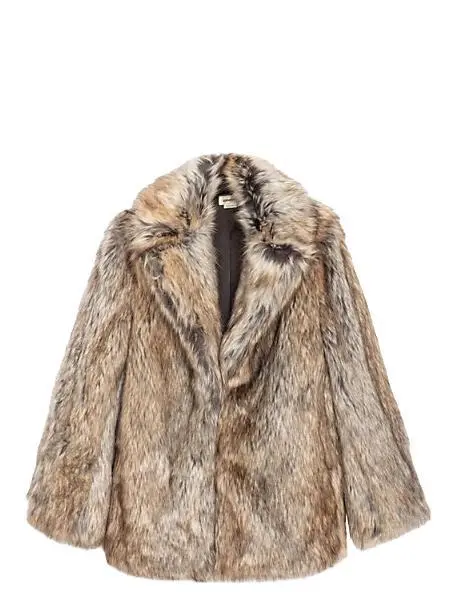 Zadig&Voltaire Faux-fur Open-collar Coat - Naturel
