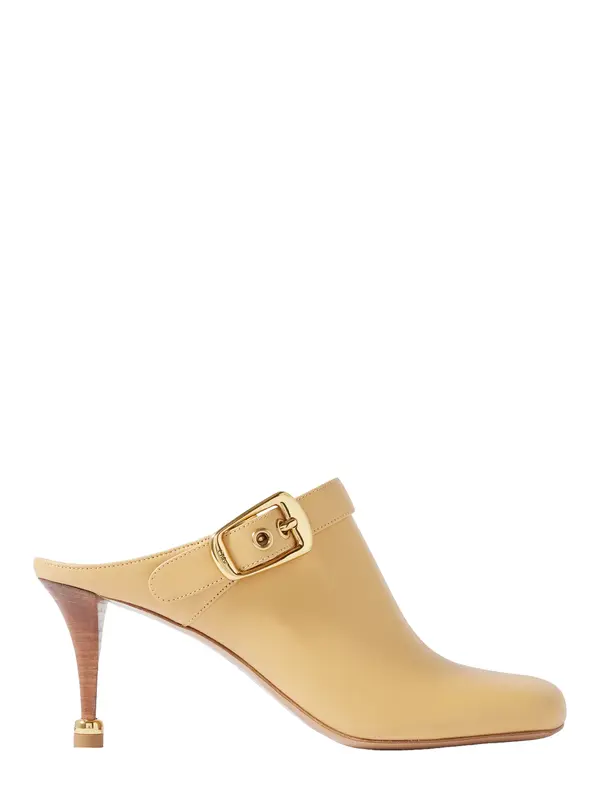 Chloé Andrea Leather Mules - Brown