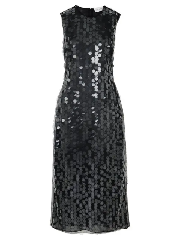 16Arlington Tovia Sequin-embellished Tulle Midi Dress - Black