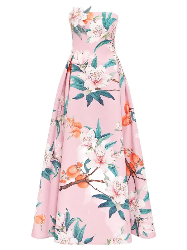 LEO LIN Nora Crepe Maxi Dress - Pink