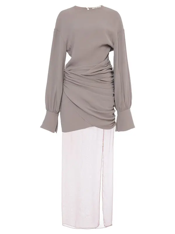 NENSI DOJAKA Drop-waist Midi Dress - Grey