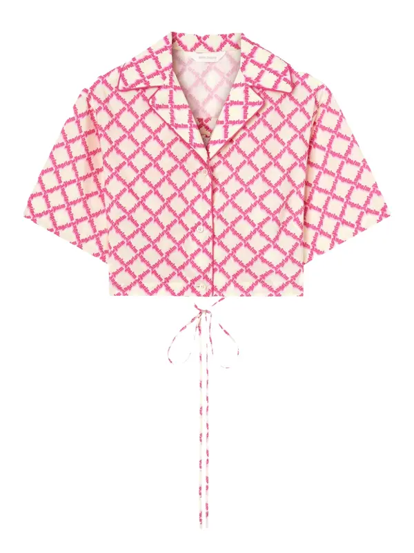 Palm Angels Logo Crisscross Shirt - Pink