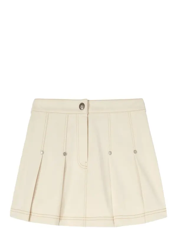 Palm Angels Pleated Mini Skirt - Neutrals