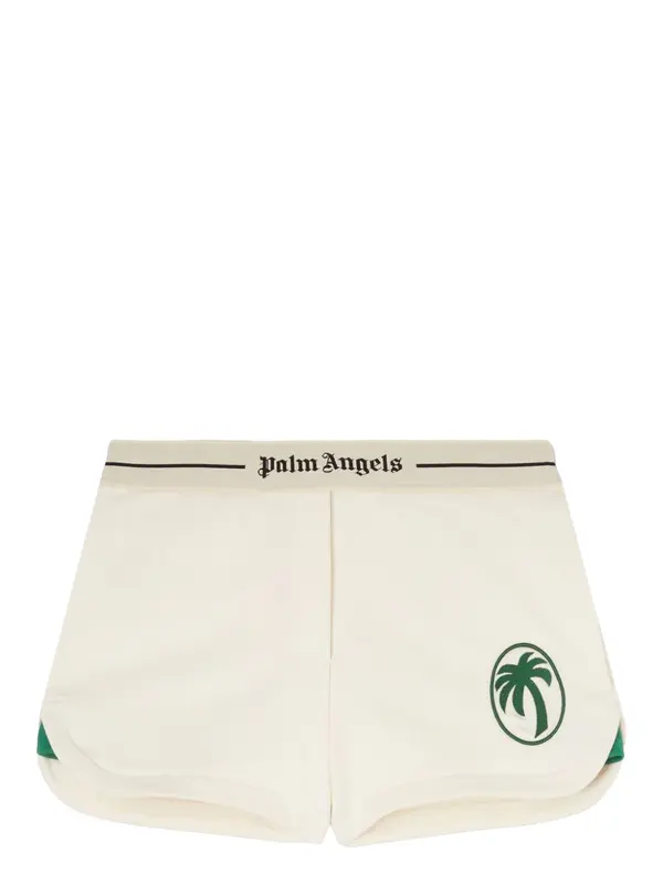 Palm Angels Oval-palm Shorts - White