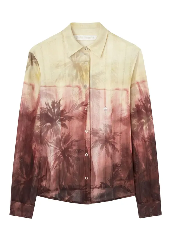 Palm Angels Sunset Palms Shirt - Neutrals