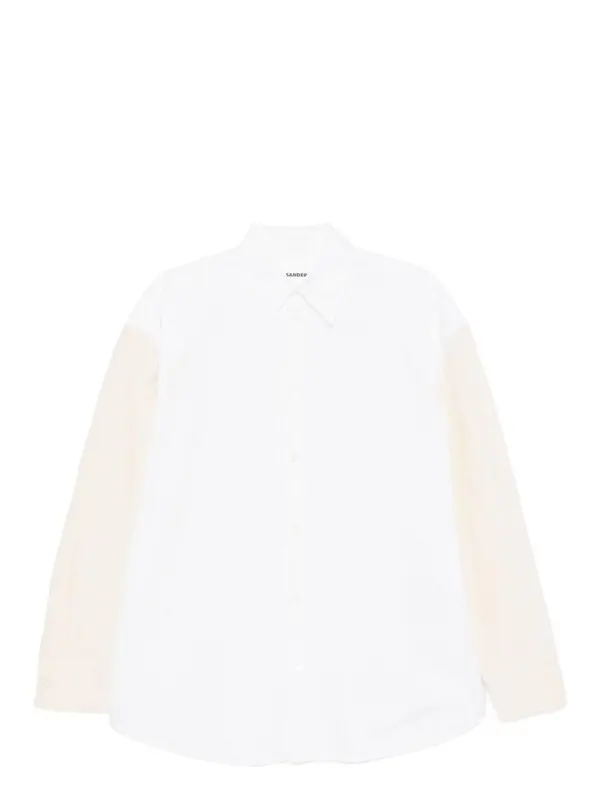 JIL SANDER Velvet Patchwork Skirt - White