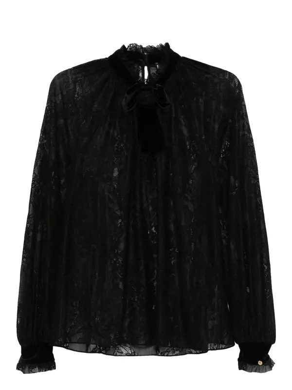 NISSA Lace Blouse - Black