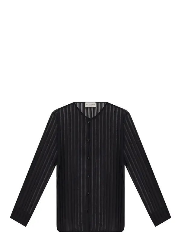 Officine Générale Striped Shirt - Black