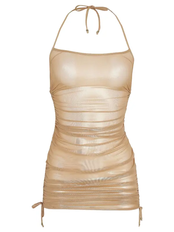 AMIR SLAMA Draped Mini Dress - Gold