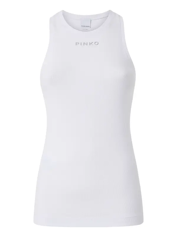 Pinko Logo-lettering Tank Top - White