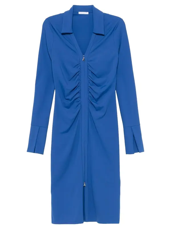 Patrizia Pepe Zip-up Midi Dress - Blue