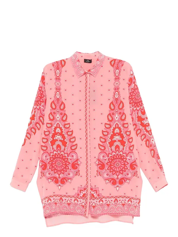 Etro Paisley Floral-print Shirt - Pink