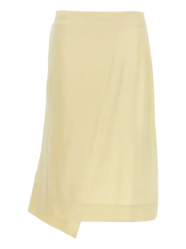 JIL SANDER Wrap Midi Skirt - Yellow