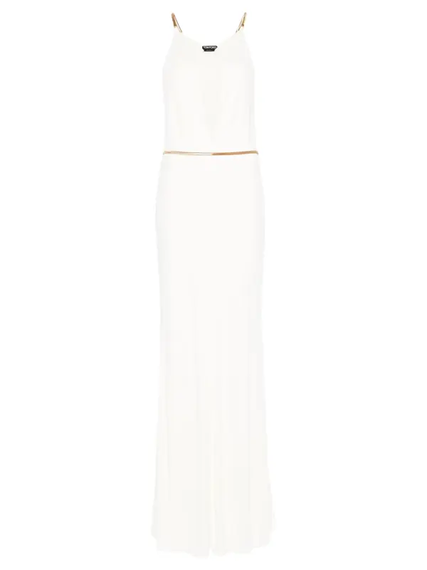 TOM FORD Belted Maxi Dress - White