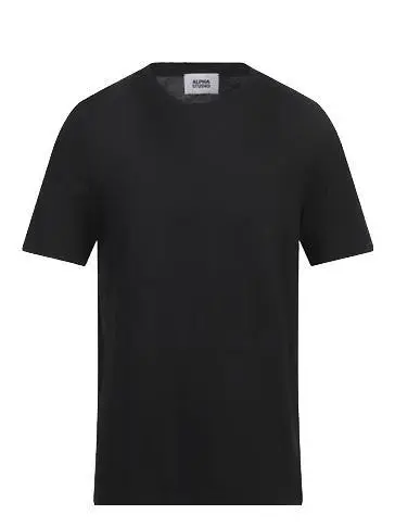 Alpha Studio T-shirt Size Cotton, Elastane - Black
