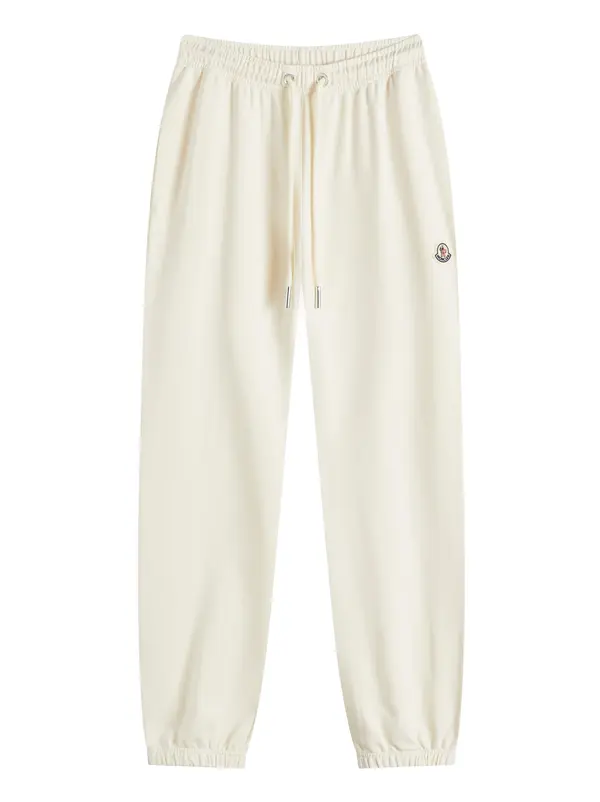 Moncler Logo Fleece Sweatpants - Off White