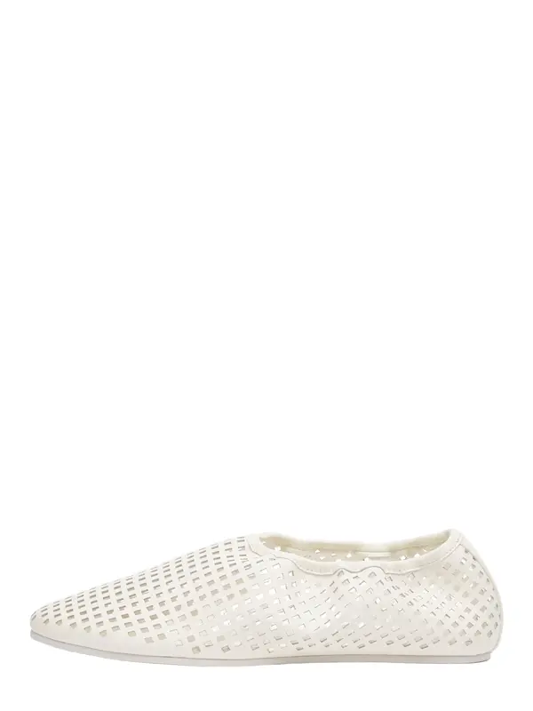 ST. AGNI Perforated Ballet Flats - Tofu
