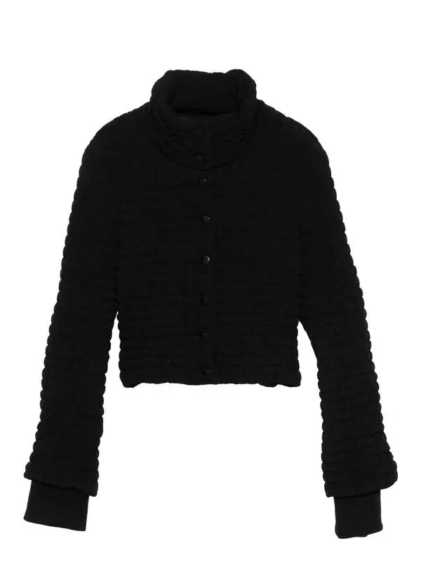 Patrizia Pepe Cropped Puffer Jacket - Black