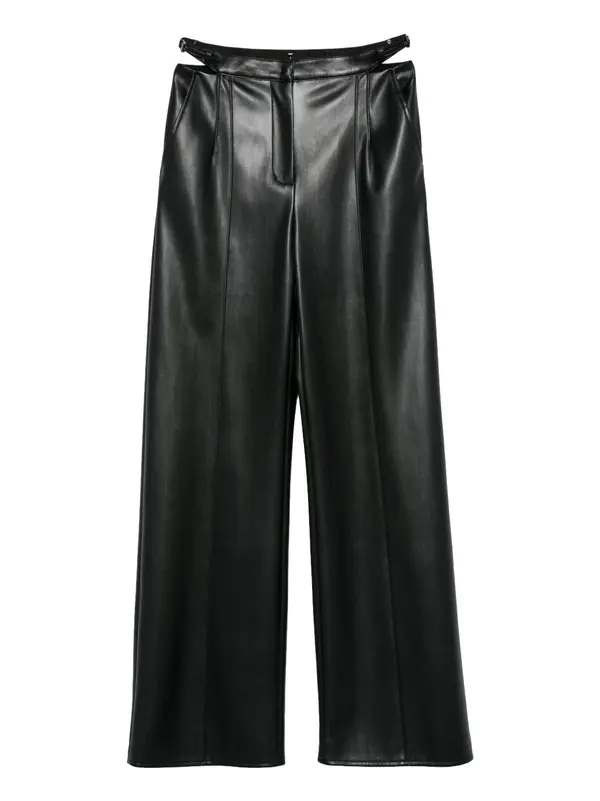 Patrizia Pepe Straight Leg Trousers - Black