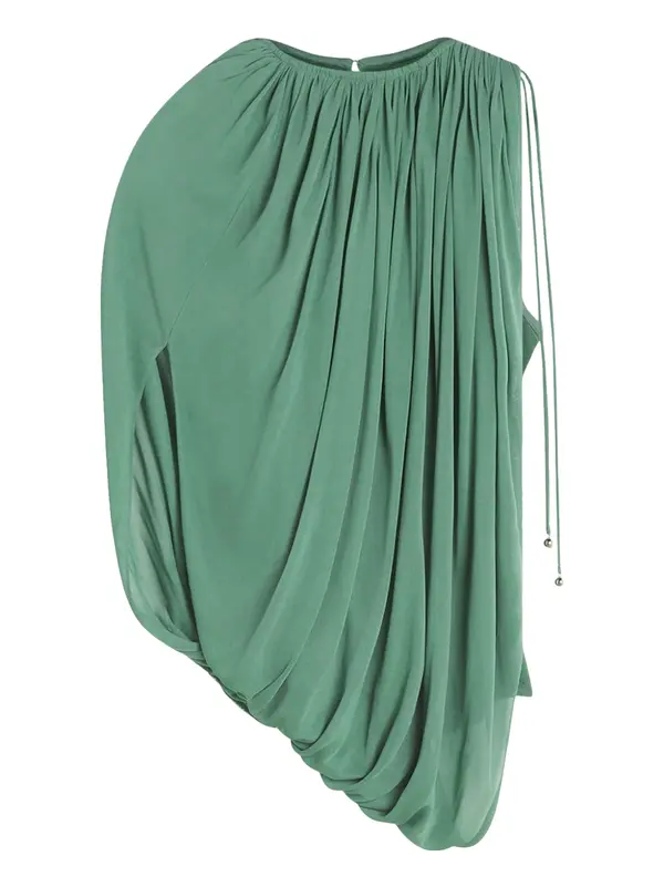 LANVIN Draped Jersey Top - Green